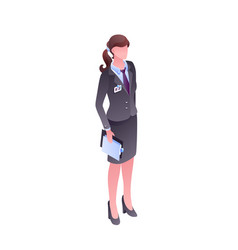 Cartoon female accountant in office Royalty Free Vector
