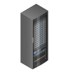 Isometric concept data network management Vector Image