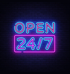 More info neon text design template more Vector Image