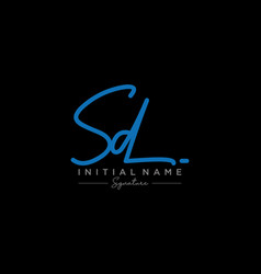 Initial sd signature logo template hand drawn Vector Image