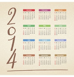 Calendar september 2014 Royalty Free Vector Image