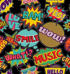 Retro 80s comic pattern background Royalty Free Vector Image