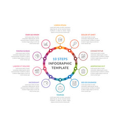 Project management infographic 10 steps concept Vector Image