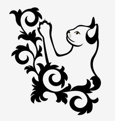 Striped cat Royalty Free Vector Image - VectorStock