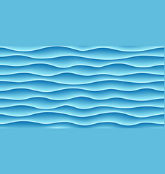 Blue water waves perspective landscape Royalty Free Vector