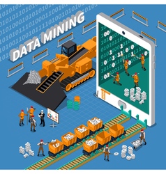 Idea Mining Isometric Concept Royalty Free Vector Image