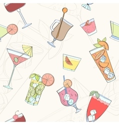 Seamless cocktail pattern Royalty Free Vector Image