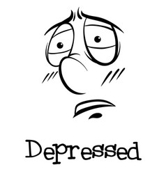 Expression word for sad Royalty Free Vector Image