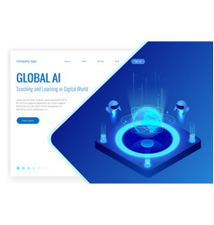 Deep learning infographic 10 steps ui design Vector Image