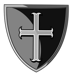 Solar cross and two swords vintage Royalty Free Vector Image