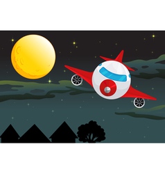 Aeroplane Flying Background Royalty Free Vector Image