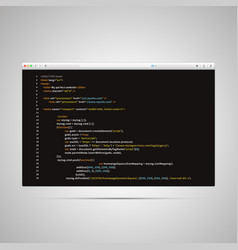 Html simple website code colorful tags Royalty Free Vector