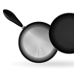 Flipping asian noodles in pan Royalty Free Vector Image