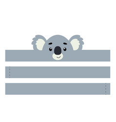 Printable elephant paper hat party crown die cut Vector Image