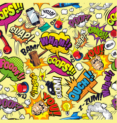 Comic bright seamless pattern Royalty Free Vector Image