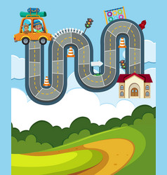 Road trip game board Royalty Free Vector Image