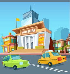 Museum cartoon Royalty Free Vector Image - VectorStock