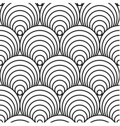 Monochrome seamless circle pattern - swirl Vector Image