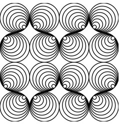 Monochrome seamless circle pattern - swirl Vector Image
