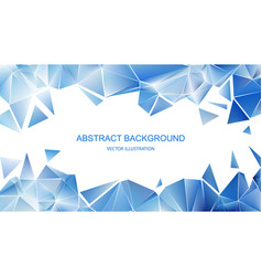 Ice blue polygon triangular pattern background Vector Image