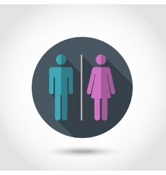 Original sign icon male and female toilet Vector Image