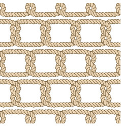 Seamless nautical rope pattern half knots Vector Image