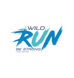 Run for fun logo design inspirational and Vector Image