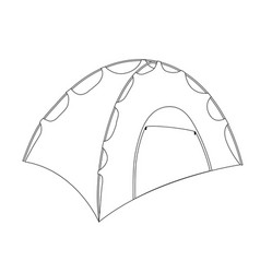 Rope coil camping traveller outline coloring page Vector Image