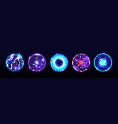 Magic power bolt and lightning energy ball Vector Image