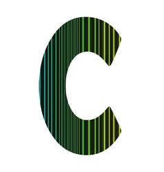 Glowing neon letter c Royalty Free Vector Image