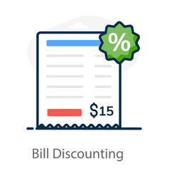 Discount bill Royalty Free Vector Image - VectorStock
