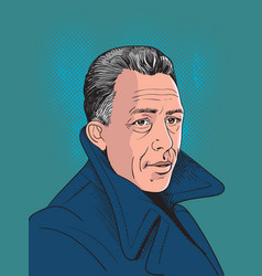 Albert camus Royalty Free Vector Image - VectorStock