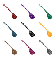 Saz icon in black style isolated on white Vector Image