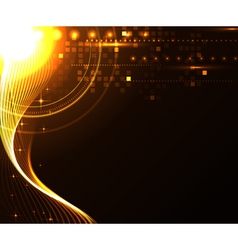 Stylized glowing background with digital symbols Vector Image