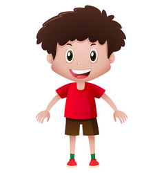Little boy throwing red boy Royalty Free Vector Image