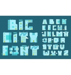 Alphabet letters-buildings you can write any word Vector Image