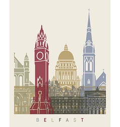 Belfast landmarks and monuments Royalty Free Vector Image