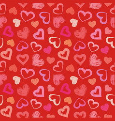 Love theme hearts valentines day seamless pattern Vector Image