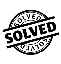Solved rubber stamp Royalty Free Vector Image - VectorStock