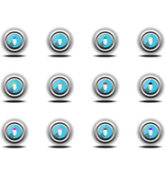 Button people Royalty Free Vector Image - VectorStock