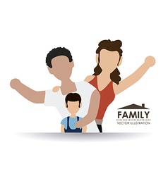 Happy family Royalty Free Vector Image - VectorStock