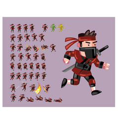 Ninja Dying Game Sprite Royalty Free Vector Image