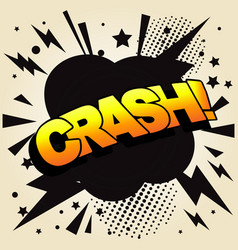 Poof text explosion effect blast comic word Vector Image