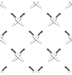 Two crossed knife Royalty Free Vector Image - VectorStock