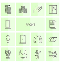 15 front icons Royalty Free Vector Image - VectorStock