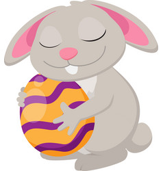 Cute rabbit cartoon holds carrot Royalty Free Vector Image