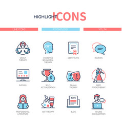 Reframing concept icon mental health cognitive Vector Image