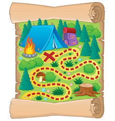 Camping theme frame 1 Royalty Free Vector Image