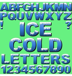 Ice cold letters Royalty Free Vector Image - VectorStock