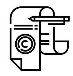 Copywriting and marketing line Royalty Free Vector Image